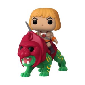 pop! rides he-man on battle cat 84 flocked targetcon limited edition exclusive