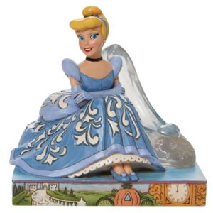 enesco jim shore disney traditions cinderella with glass slipper figurine, 5.39 inch, multicolor