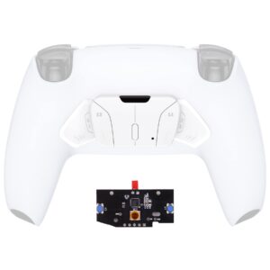 turn rise to rise4 kit – redesigned white k1 k2 k3 k4 back buttons housing & remap pcb board for ps5 controller extremerate rise & rise4 remap kit - controller & other rise accessories not included