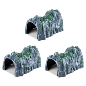 nwfashion model scenery 1:160 scale n gauge plastic rockery tunnel track train accessories toy (3pcs)