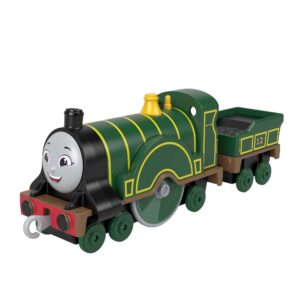 thomas & friends trackmaster emily large metallic train toy train for kids ages 3 and up