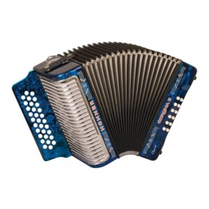 hohner corona ii classic diatonic accordion - keys of f/bb/eb - pearl dark blue