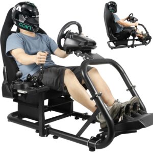 dardoo g29 advanced racing simulator cockpit with ergonomic seat fit for logitech/thrustmaster/fanatec/ps5 g920 g923 t300rs t500rs tx,adjustable steering wheel stand,no wheel,pedal and handbrake