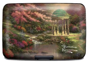 monarque thomas kinkade armored wallet rfid secure data theft protection credit card case (pools of serenity)