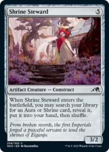 magic: the gathering - shrine steward (259) - foil - kamigawa: neon dynasty