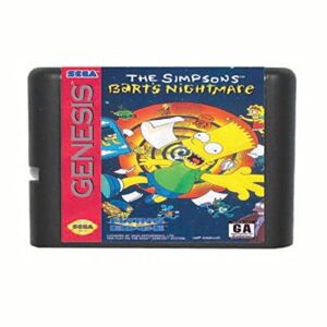 royal retro the simpsons bart's nightmare 16 bit sega md game card for sega mega drive for genesis