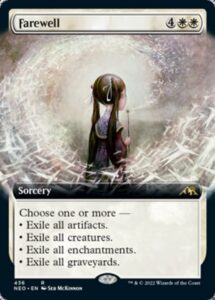 magic: the gathering - farewell (436) - extended art - kamigawa: neon dynasty