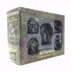 catalyst game labs battletech mini force pack: clan ad hoc star, grey