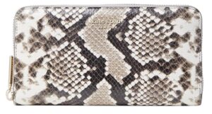 kate spade new york spencer python-embossed zip-around continental wallet