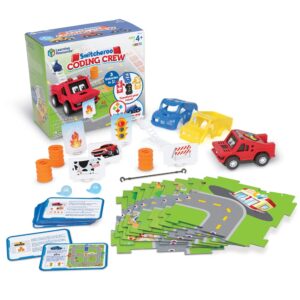 learning resources switcheroo coding crew - 46 pieces, ages 4+ stem toy for kids, coding toy, interactive robot