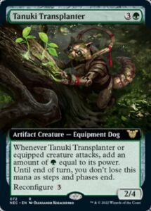 magic: the gathering - tanuki transplanter (072) - extended art - neon dynasty commander