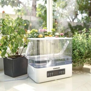 yokekon humidifiers for large room home, warm and cool mist humidifiers, 6l room humidifiers covering 753 ft², perfect large humidifiers for plants office, remote, quiet, aroma box, transparent tank