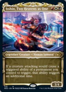 magic: the gathering - isshin, two heavens as one (328) - showcase - kamigawa: neon dynasty