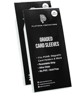 platinum protectors resealable graded card sleeves for psa, cgc and tag slabs (200 pack)