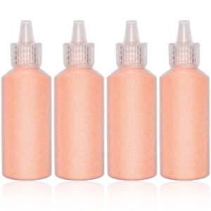 mikimiqi 4 pcs art sand, craft sand kit 1.25oz bottles sand arts and crafts kit diy sand painting decorative sand vase glass sand scenic sand wedding sand for decorations (peach)