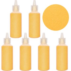 mikimiqi 6 pcs art sand, craft sand kit 1.25oz bottles sand arts and crafts kit diy sand painting decorative sand vase glass sand scenic sand wedding sand for decorations (gold)