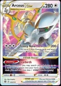 arceus vstar 123/172 brilliant stars - ultra rare pokemon card