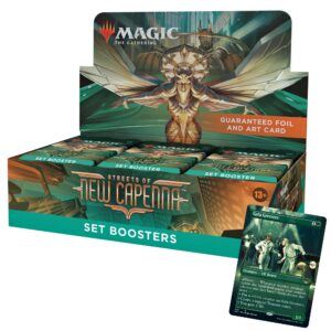 magic: the gathering streets of new capenna set booster box | 30 packs + 1 box topper (361 magic cards)