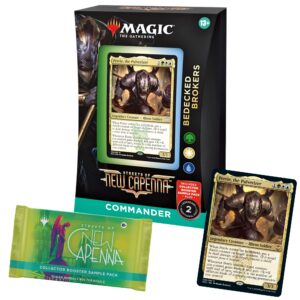 magic: the gathering streets of new capenna commander deck – bedecked brokers + collector booster sample pack