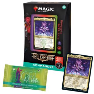 magic: the gathering streets of new capenna commander deck – riveteers rampage + collector booster sample pack