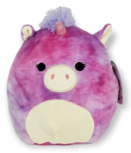 squishmallow kellytoys - 8 inch (20cm) - lola the tie dye unicorn - super soft plush toy animal pillow pal buddy stuffed animal birthday gift