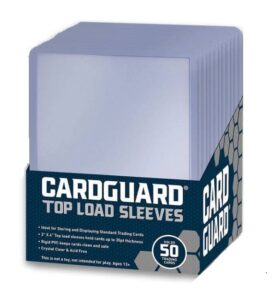 cardguard cardguard top loader card sleeves, 50 count