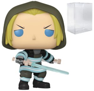 pop fire force arthur with sword funko pop vinyl figure (bundled with compatible pop box protector case) multicolored 3.75 inches