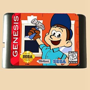 royal retro fix-it felix us sticker game cartridge newest 16 bit game card for sega mega drive / genesis system