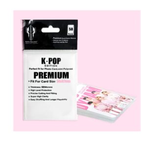 8pack kpop photocard sleeves protector 56x88mm 100 micron clear card sleeves perfect fit kpop standard size compatible for korean idol twice bts seventeen apink april blackpink