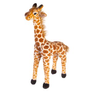 nicerinc giraffe stuffed animal lifelike stuffed animal design with wire-framed legs & soft posable neck giraffe plush doll for boys and girls’s birthday (20 inches)