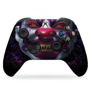 killer clown custom x-box controller wireless compatible with x-box one/x-box series x/s by dreamcontroller | proudly customized in usa with permanent hydro-dip printing(not just a skin) (modded)