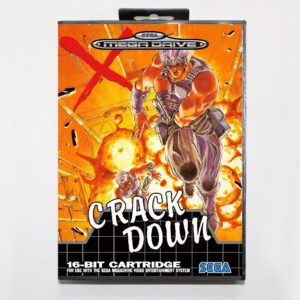 royal retro crackdown 16 bit sega md game card with retail box for sega mega drive for genesis