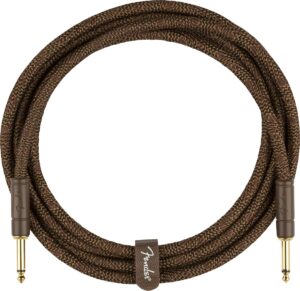 fender instrument cable, 1/4" straight, brown, 10 feet (990910007)