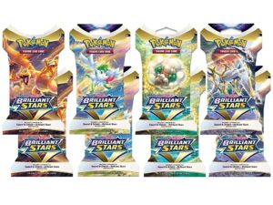 pokemon sword and shield brilliant stars (8) sleeved booster packs sealed