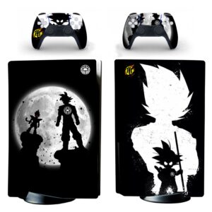 vanknight ps5 disc console ps5 controller skin vinyl sticker decal ps5 cover gray anime