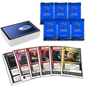 star trek card game booster pack set - bundle with 6 star trek customizable card game white border packs for kids, adults (trek card game)