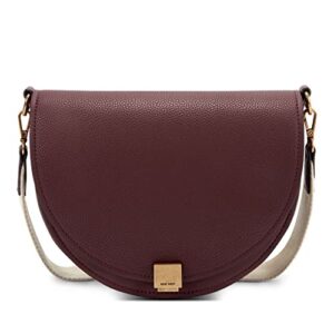 nine west genoa saddle bag, merlot