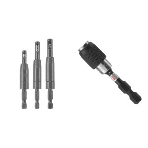 bosch self-centering drill bit set + impact tough quick change bit holder