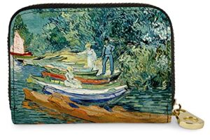 monarque rfid secure armored zipper wallet (van gogh bank of oise)