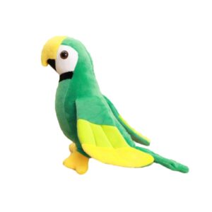 zhidiloveyou parrot stuffed animal plush bird stuffed toy for girls boys (10.6 inch, green)