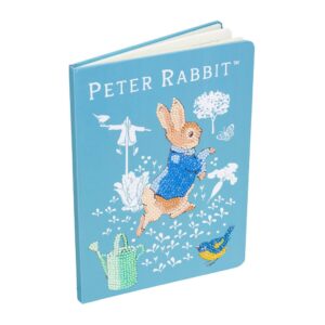 crystal art notebook - beatrix potter peter rabbit notebook kit - create a sparkling notebook cover using crystals - for ages 8 and up