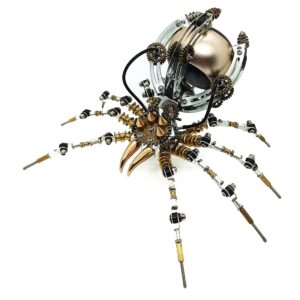 konhaovf 3d metal puzzle spider with speaker for adults, assembly 3d metal model with tool kit to build, 3d metal puzzle model building kit gifts for boys teens, home decor table ornaments