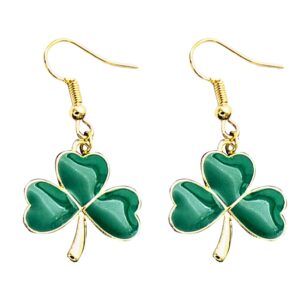 st. patrick's day earrings for women shamrock irish earrings hat green earrings for irish holiday (a)