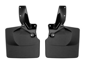 weathertech custom no drill splash guard mudflaps for ford bronco - front pair (110140), black