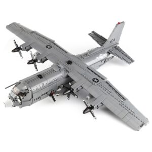 meoa military army building sets for boys 1713pcs the ac130 aerial gunboat set building blocks bricks ww2 toys classic model plane kits educational learning toys boy gifts