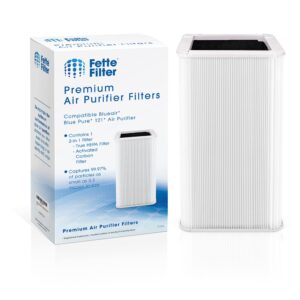 fette filter - 121 replacement filter compatible with blueair blue pure 121 air purifier with particle and activated carbon - pack of 1