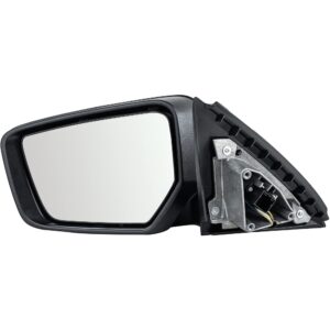 kool vue driver side power heated mirror for chevrolet impala 2014-2020 with signal light, memory & puddle lamp; without blind spot monitor & auto-dimming paintable