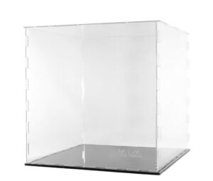 clear acrylic display case-assemble countertop box for display-clear display box,dustproof protection showcase for toy collectibles (6x6x10inch)