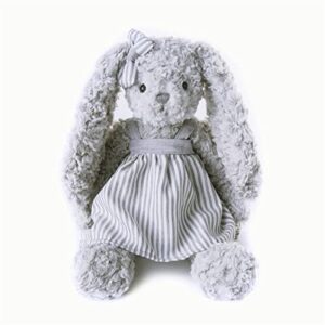 uvvyui 11.8 inch easter bunny stuffed animal, cute bunny rabbit plush animal toy with long ears for kids toddlers girls boys easter birthday gifts (11.8 inch, grey)