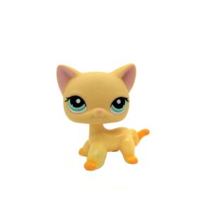 keqijiaju action figures mini pet yellow & orange shorthair kitty cat #339 animal toys